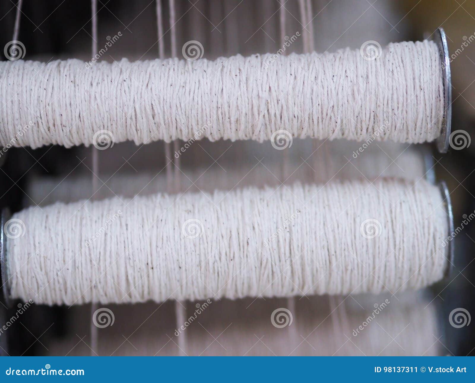 Textile Threads Industry Spoon Close Up Stock Image - Image of ...