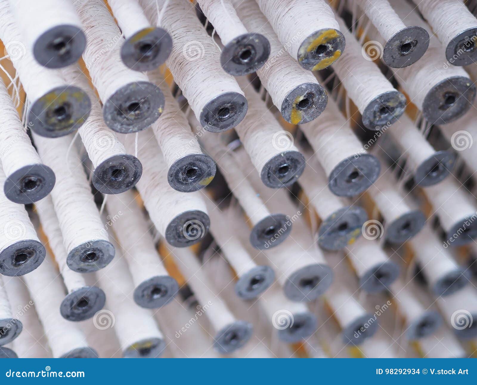 Textile Threads Industry Spoon Close Up Stock Photo - Image of ...