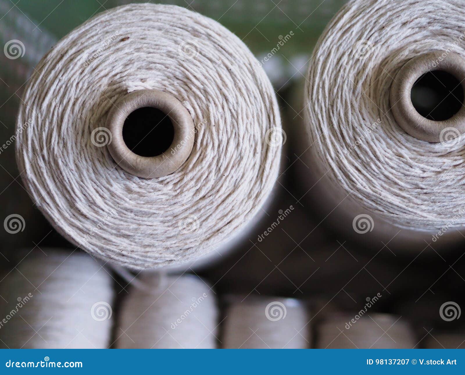 Textile Threads Industry Spoon Close Up Stock Image - Image of clothing ...