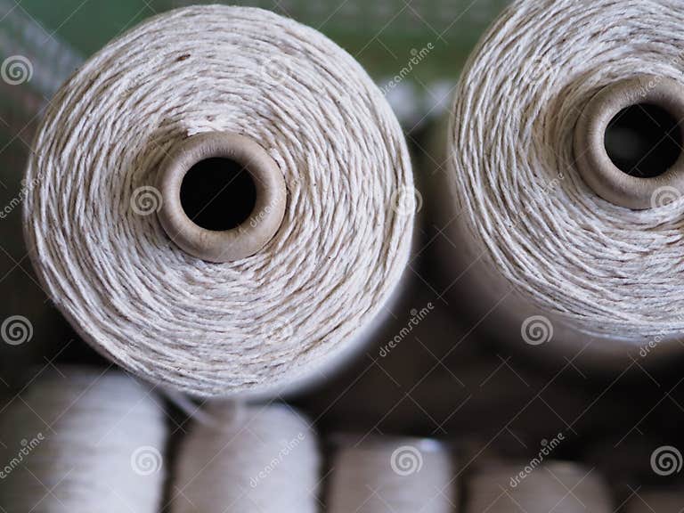 Textile Threads Industry Spoon Close Up Stock Image - Image of clothing ...