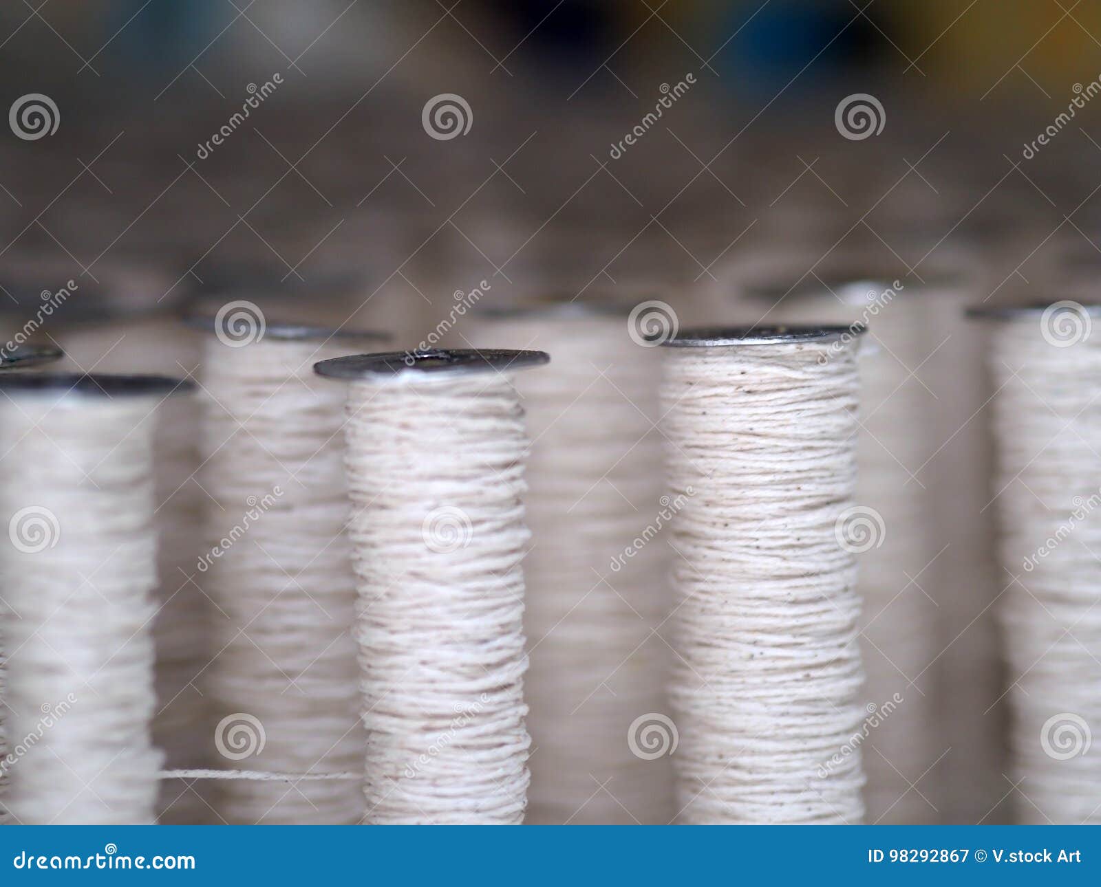 Textile Threads Industry Spoon Close Up Stock Image - Image of machine ...
