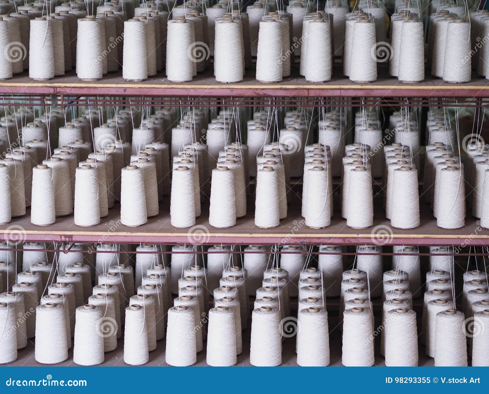 Textile Threads Industry Spoon Close Up Stock Image - Image of cloth ...