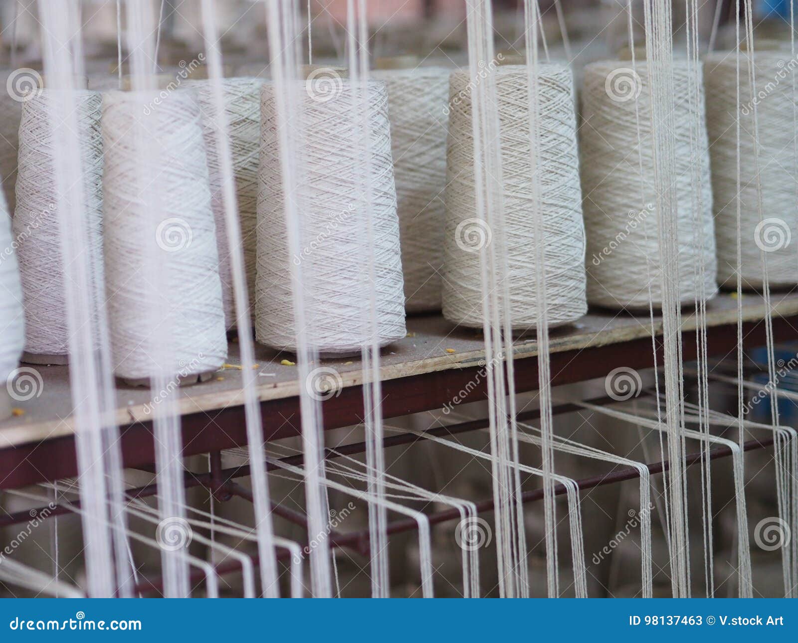 Textile Threads Industry Spoon Close Up Stock Image - Image of export ...