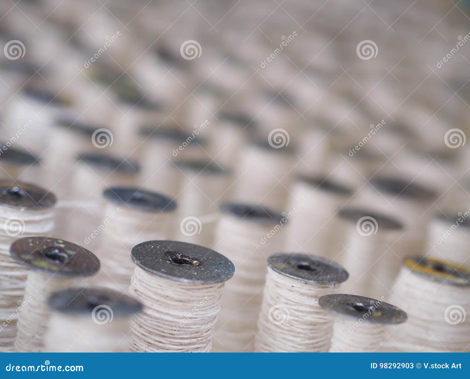 Textile Threads Industry Spoon Close Up Stock Image - Image of ...