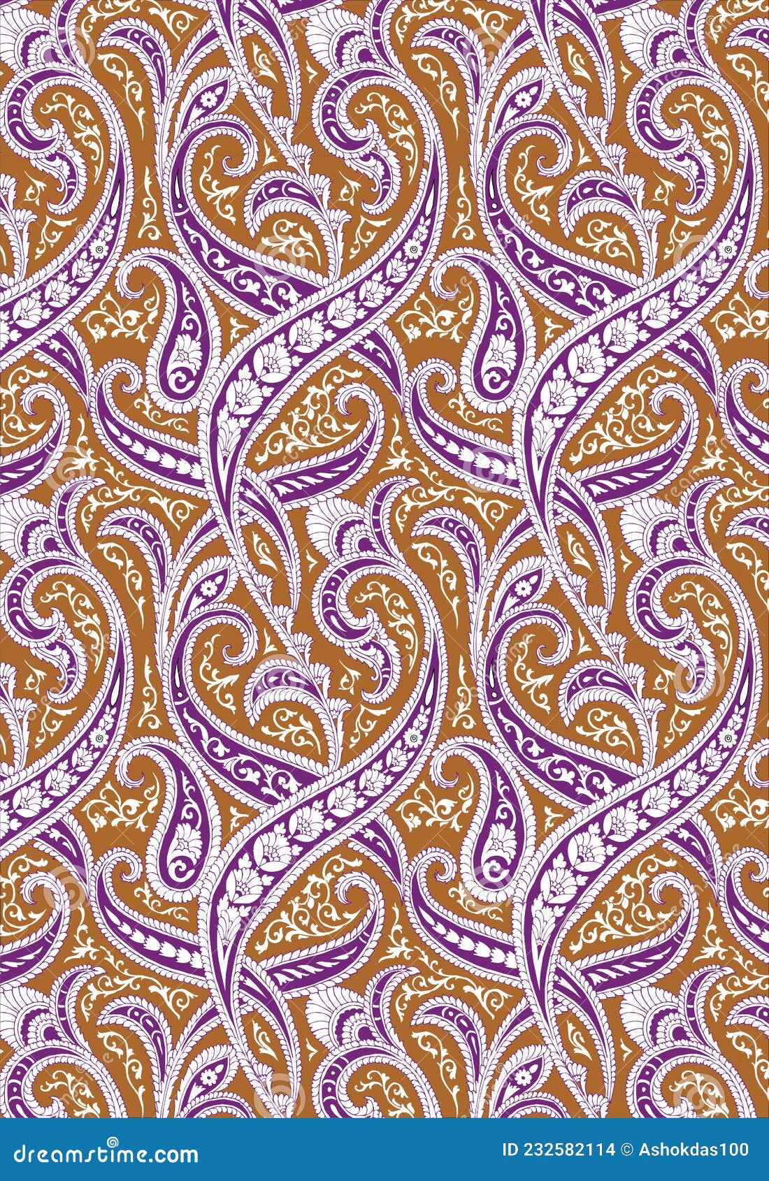 Textile Traditional Allover Pattern Design for Print Stock Illustration ...