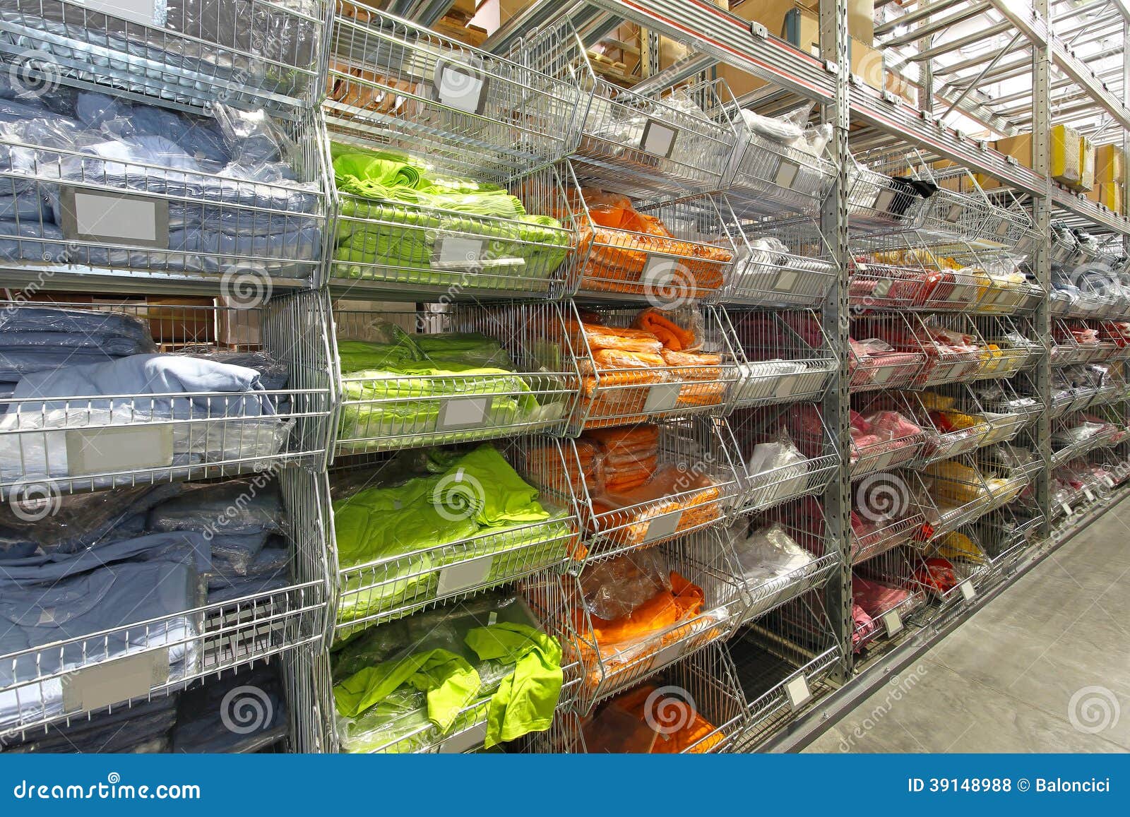 Textile warehouse stock photo. Image of shelf, shelves - 39148988