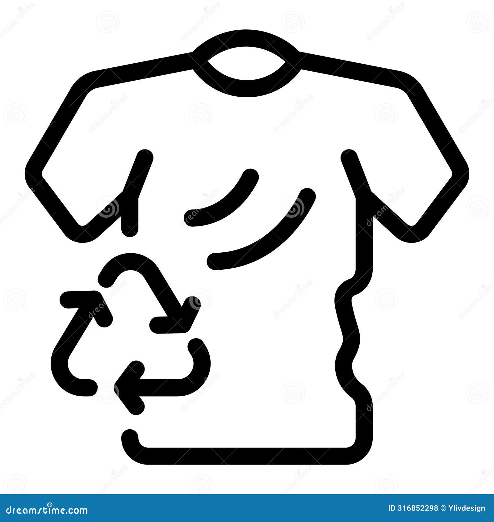 Textile Waste Sorting Icon Outline Vector. Clothes Recycling Stock ...