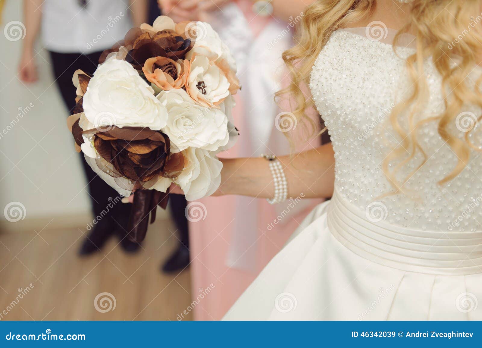 Textile Wedding Bouquet stock image. Image of elegance - 46342039