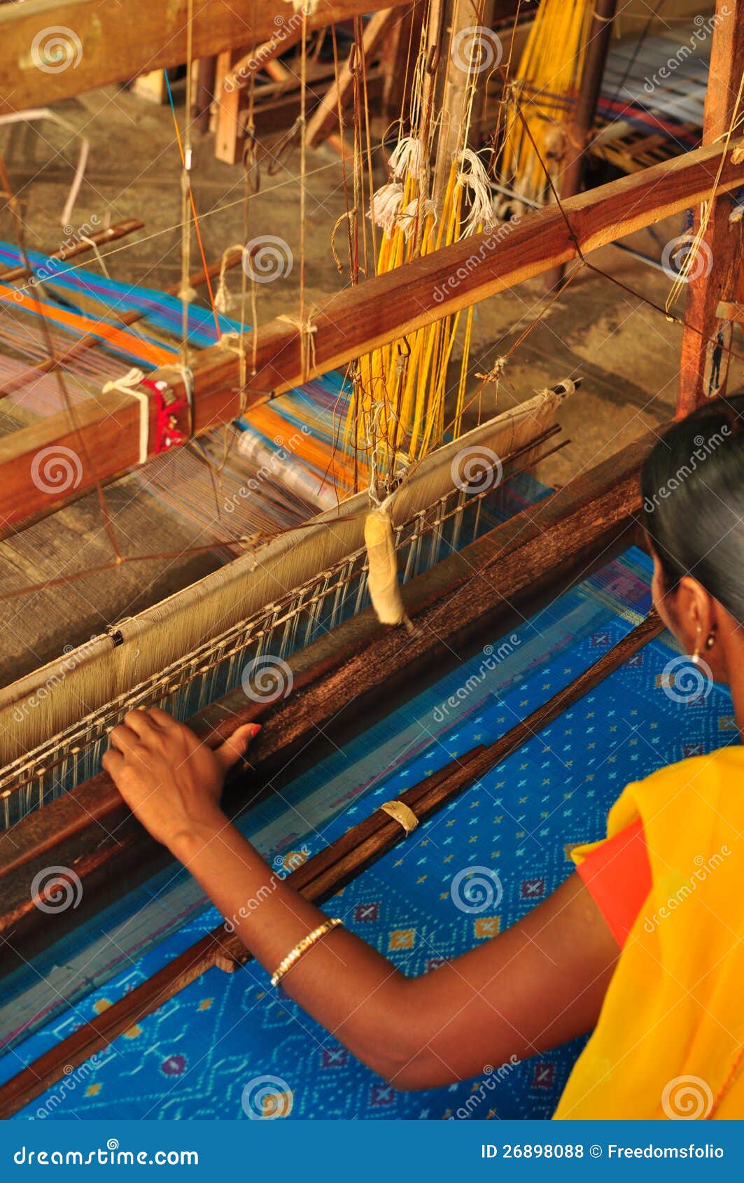 Working Woman in Silk Industry Editorial Stock Photo - Image of working ...