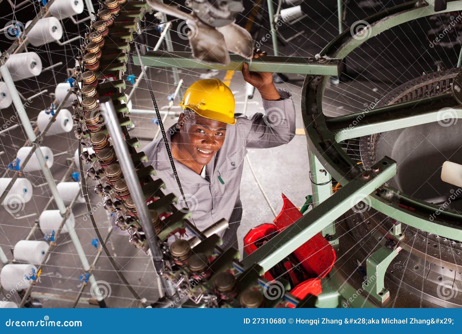 Textile worker stock photo. Image of blue, manufacturing - 27310680