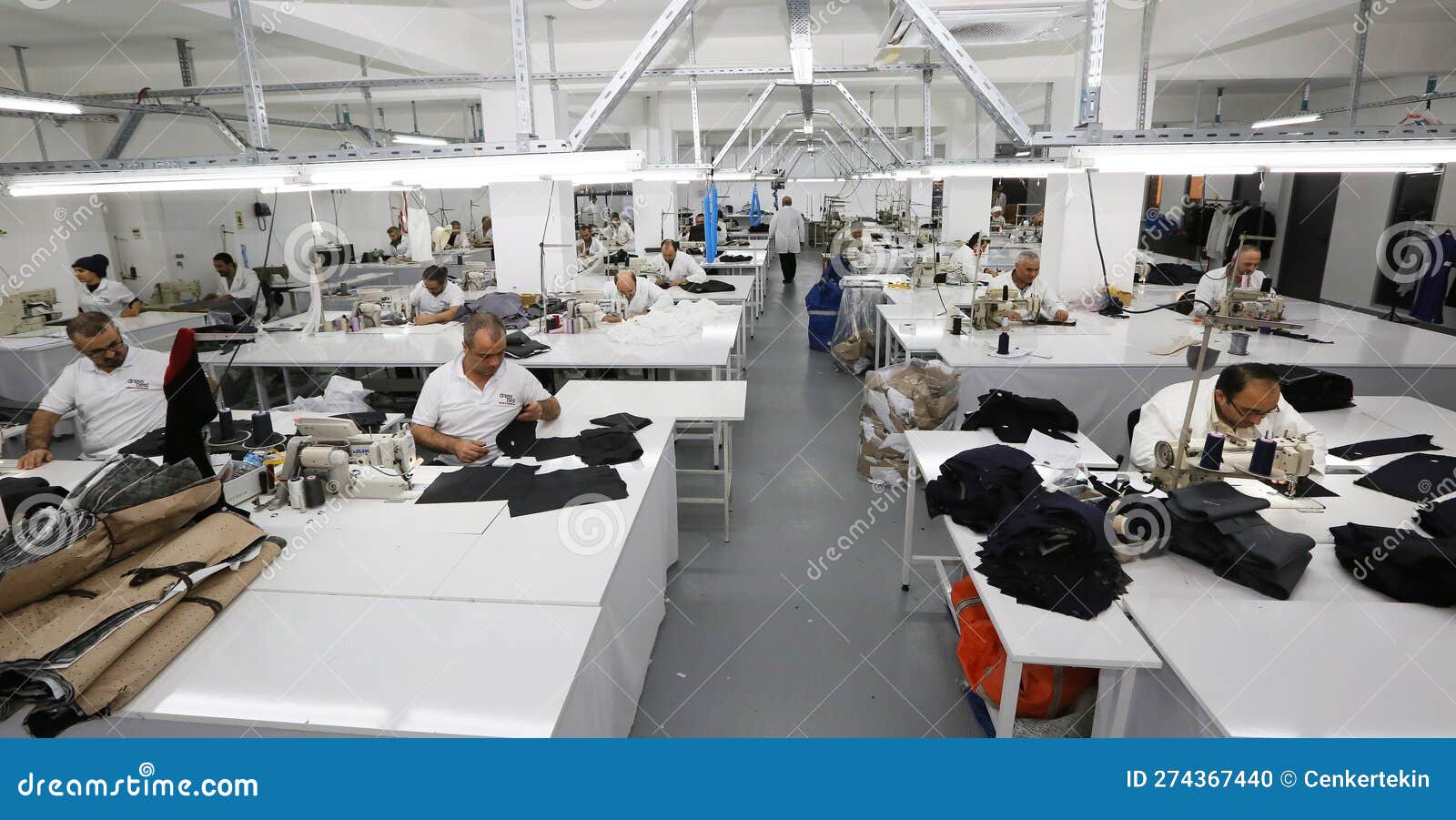 Textile Workers Work in a Textile Factory Editorial Image - Image of ...