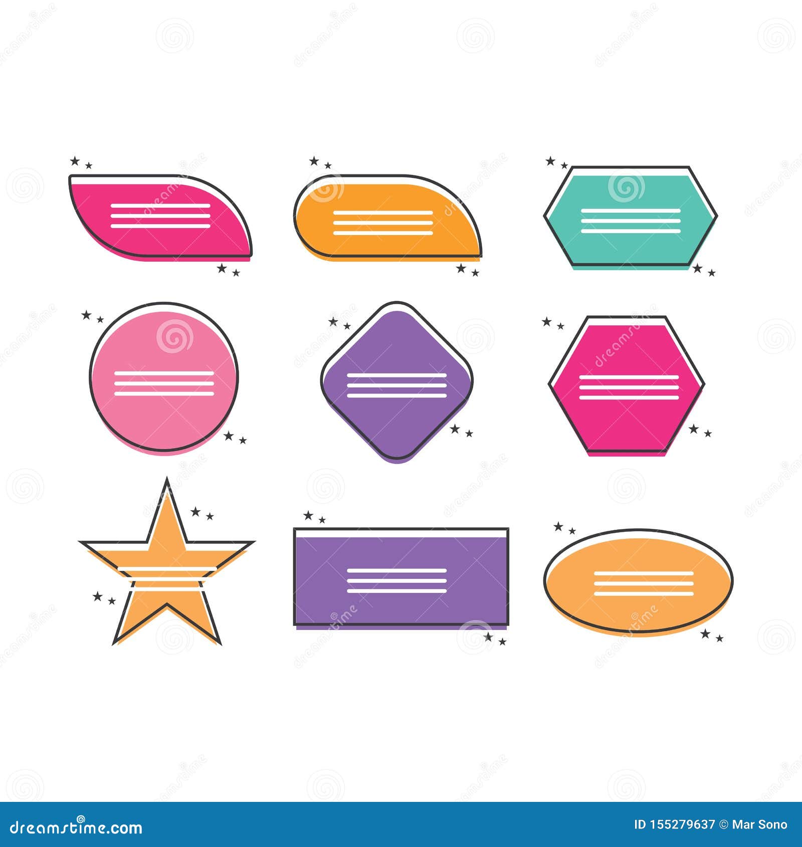 Mention Quotation Template In Frame Quotes Vector | CartoonDealer.com ...