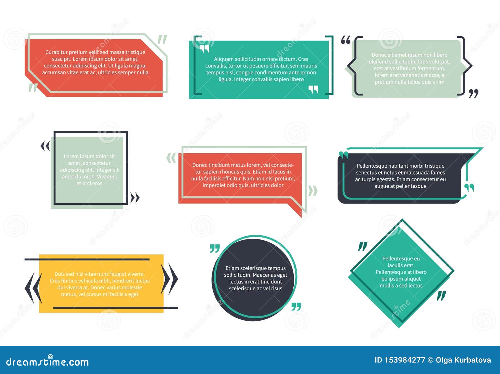 Texting Boxes. Feedback Typography Quote Box Speech Bubble Template ...