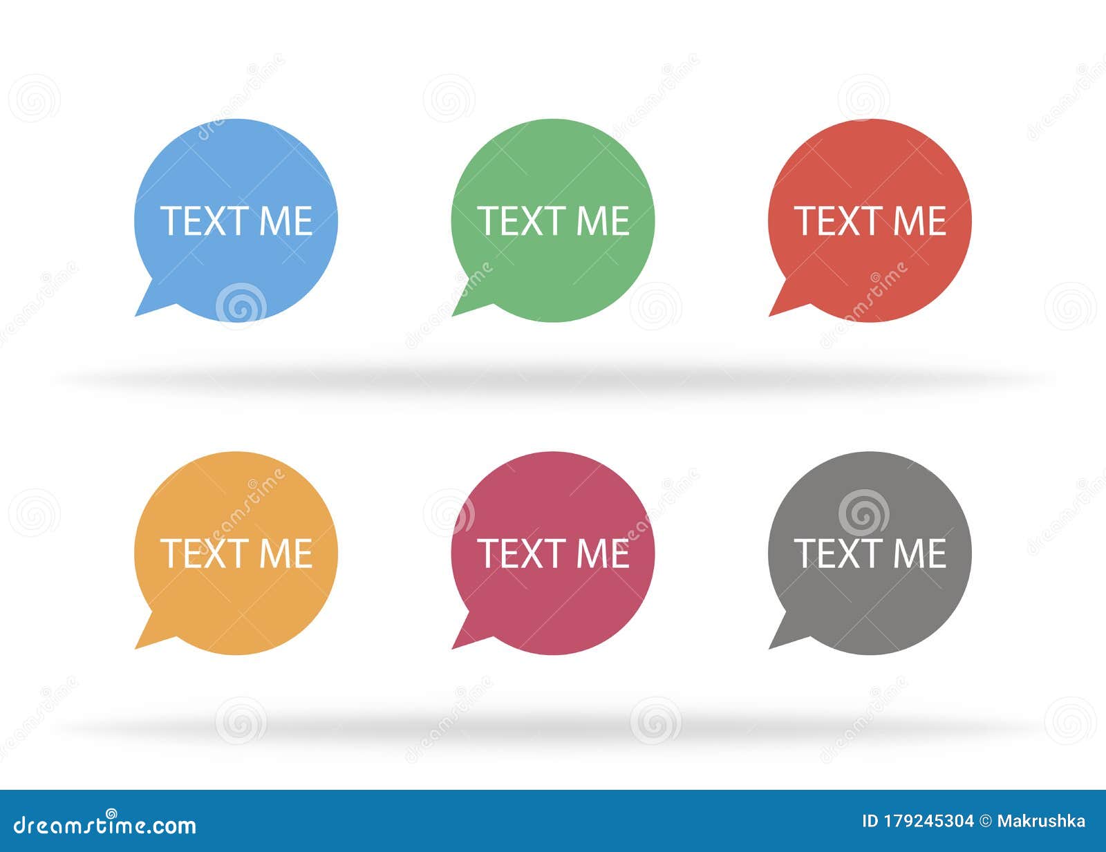 Texting Bubble Icons Set. Message Template for Chatting and ...