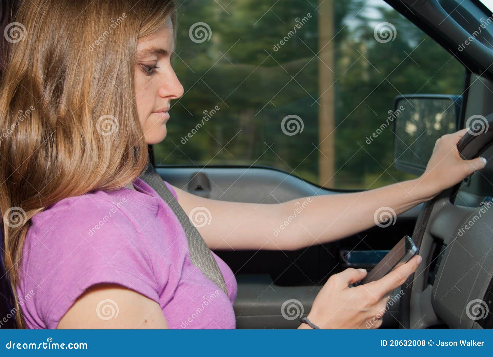 Texting while driving stock photo. Image of calling, danger - 20632008