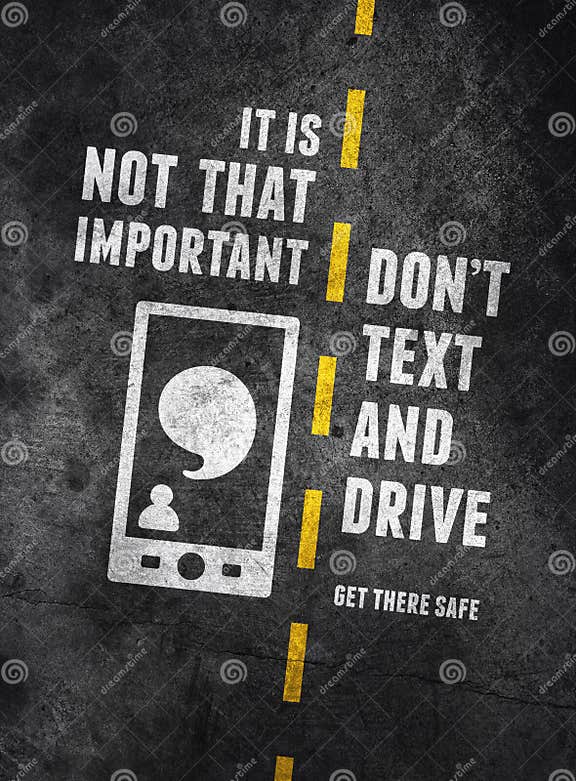 Texting and Driving Warning Stock Illustration - Illustration of ...