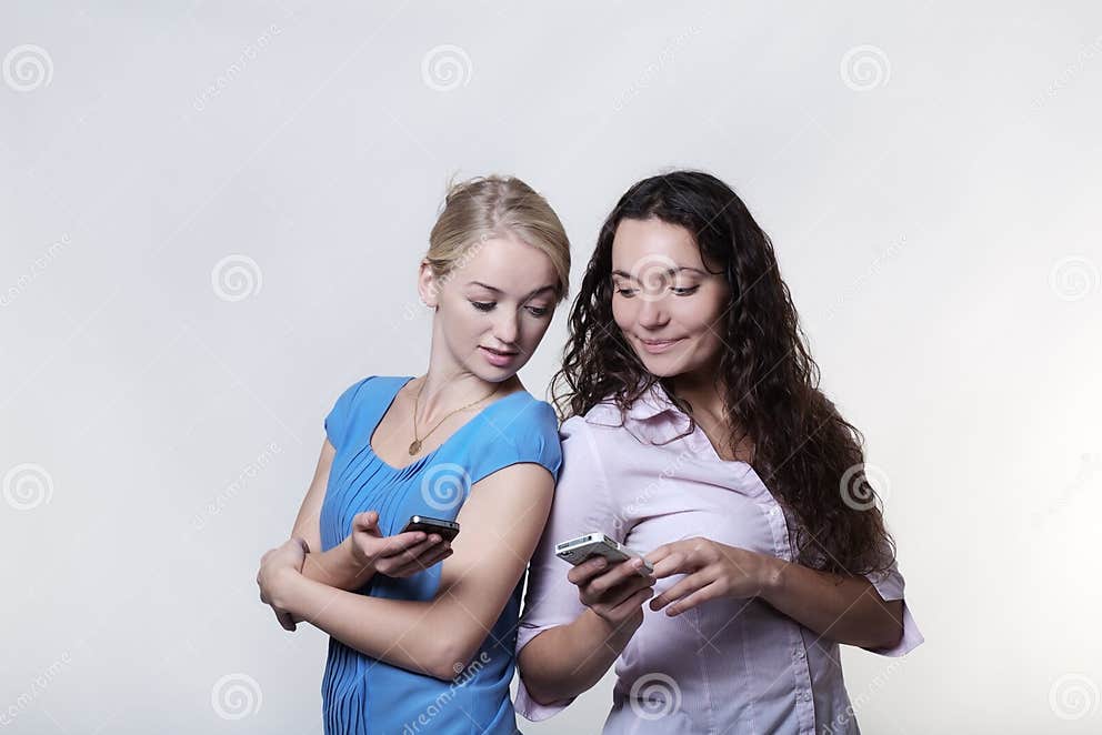 Texting each other stock image. Image of cheerful, couple - 27790577