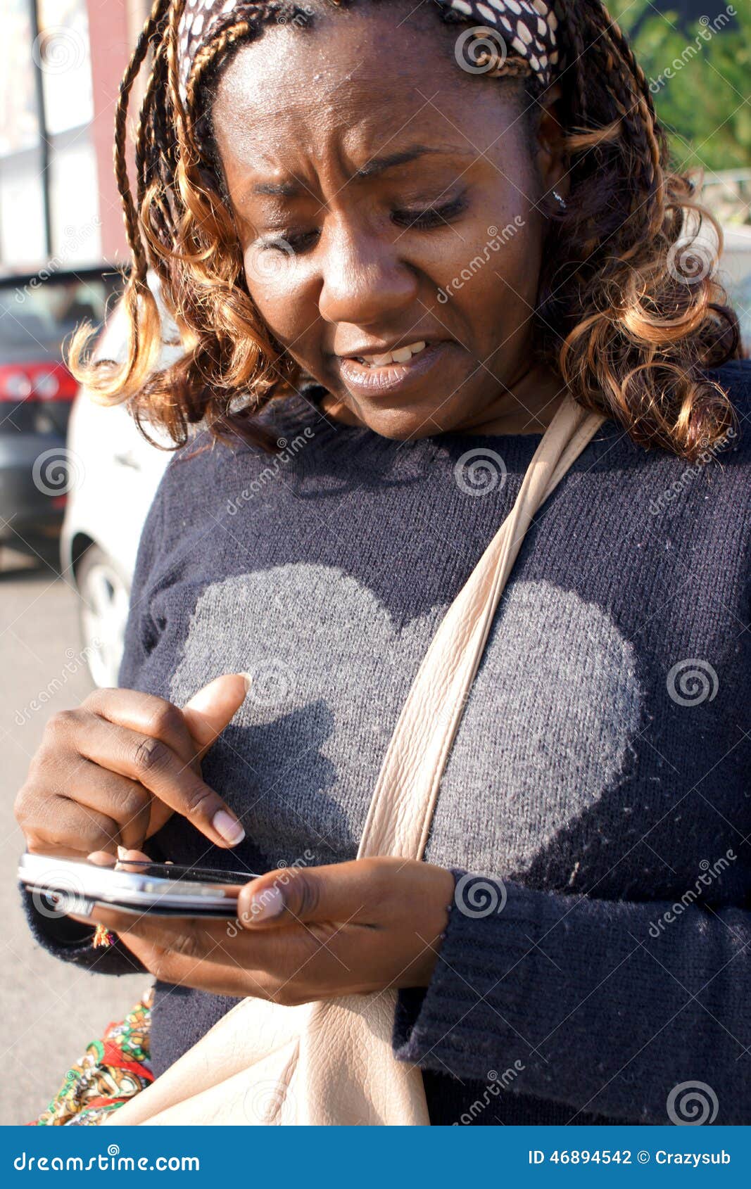 Texting lady stock photo. Image of cellphone, communication - 46894542