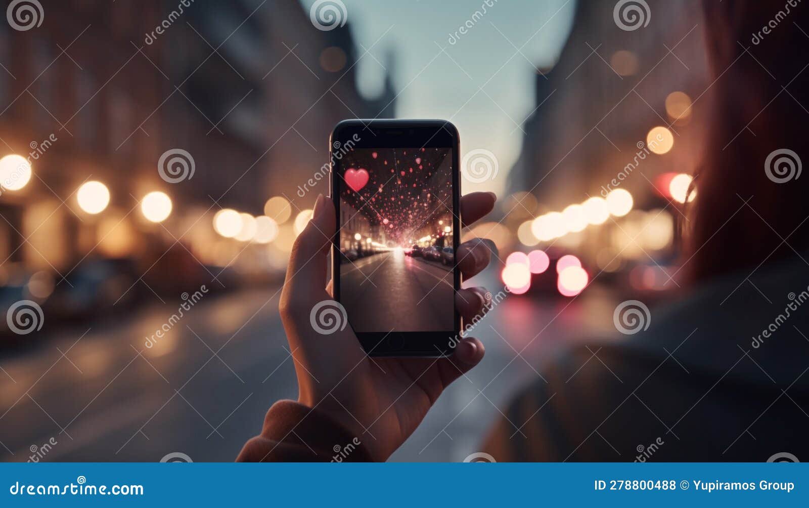 Texting Love Messages Under City Lights, Winter Romance Ignites ...