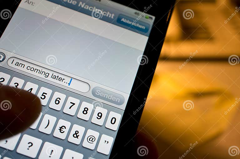 Texting on smartphone stock image. Image of cell, technology - 22103903