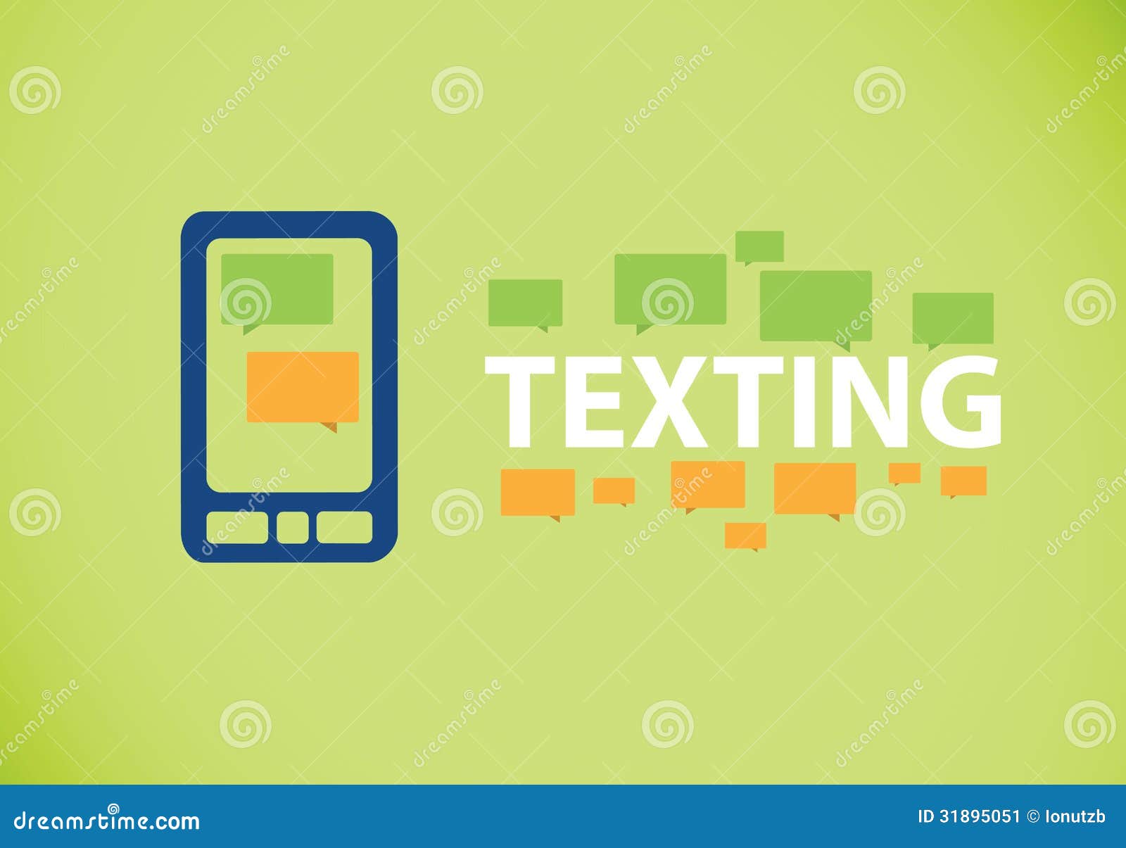 Texting on smartphone stock illustration. Illustration of technology ...