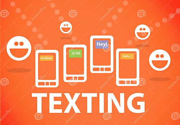 Texting on smartphone stock illustration. Illustration of smartphone ...