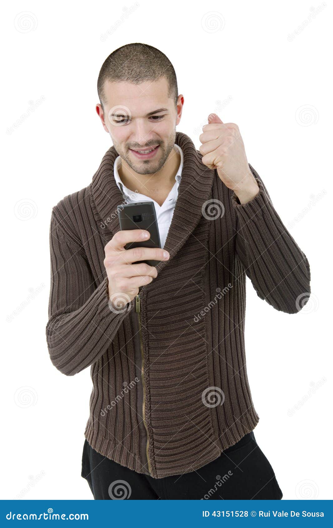 Texting stock photo. Image of holding, telephone, studio - 43151528