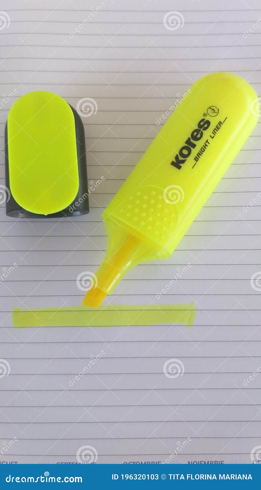 Textmarker for Highlighting Important Yellow Texts! Editorial Stock ...