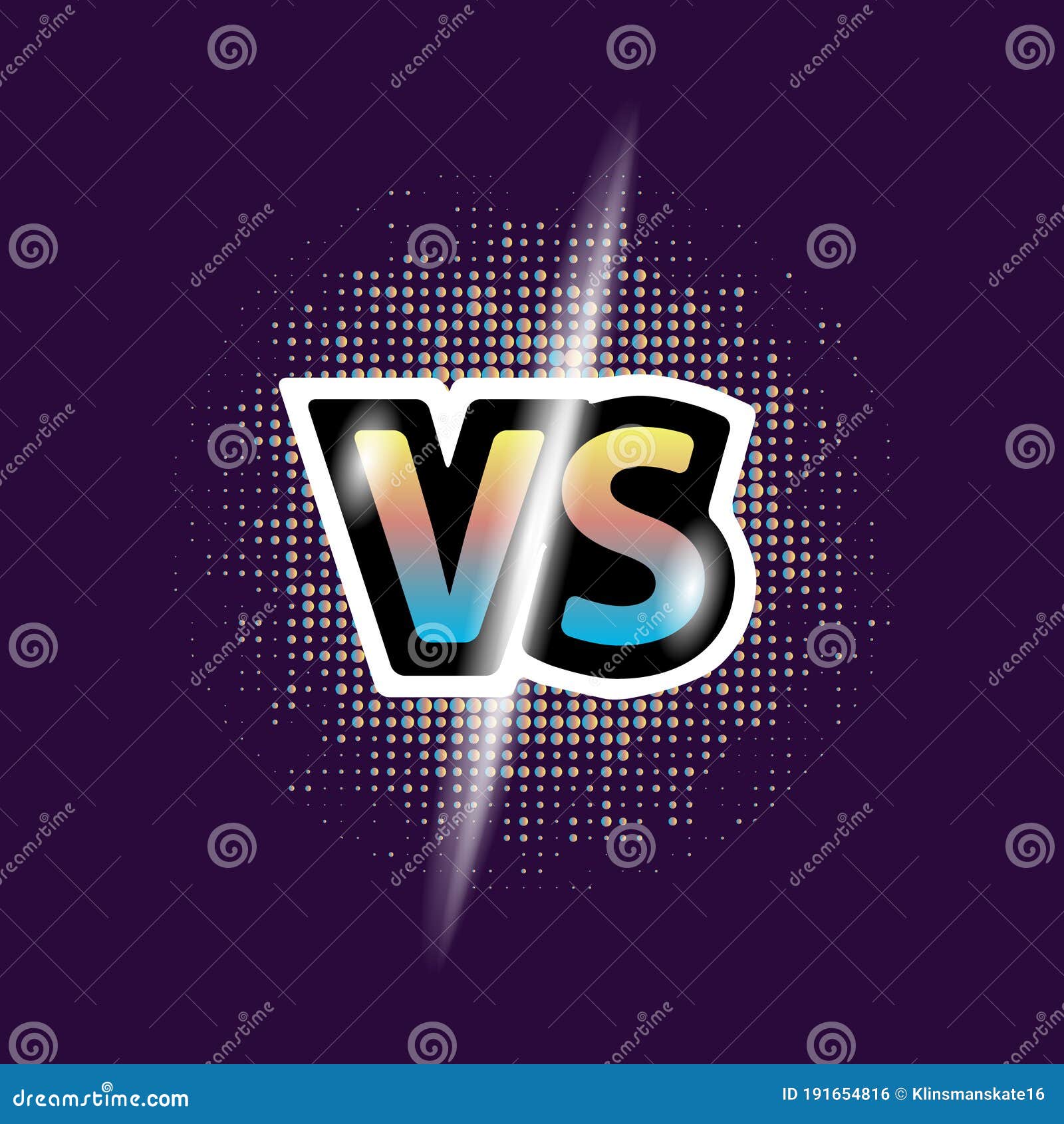 Texto Brilhante E Brilhante Vs Ou Versus Modelo De Design Vetorial ...