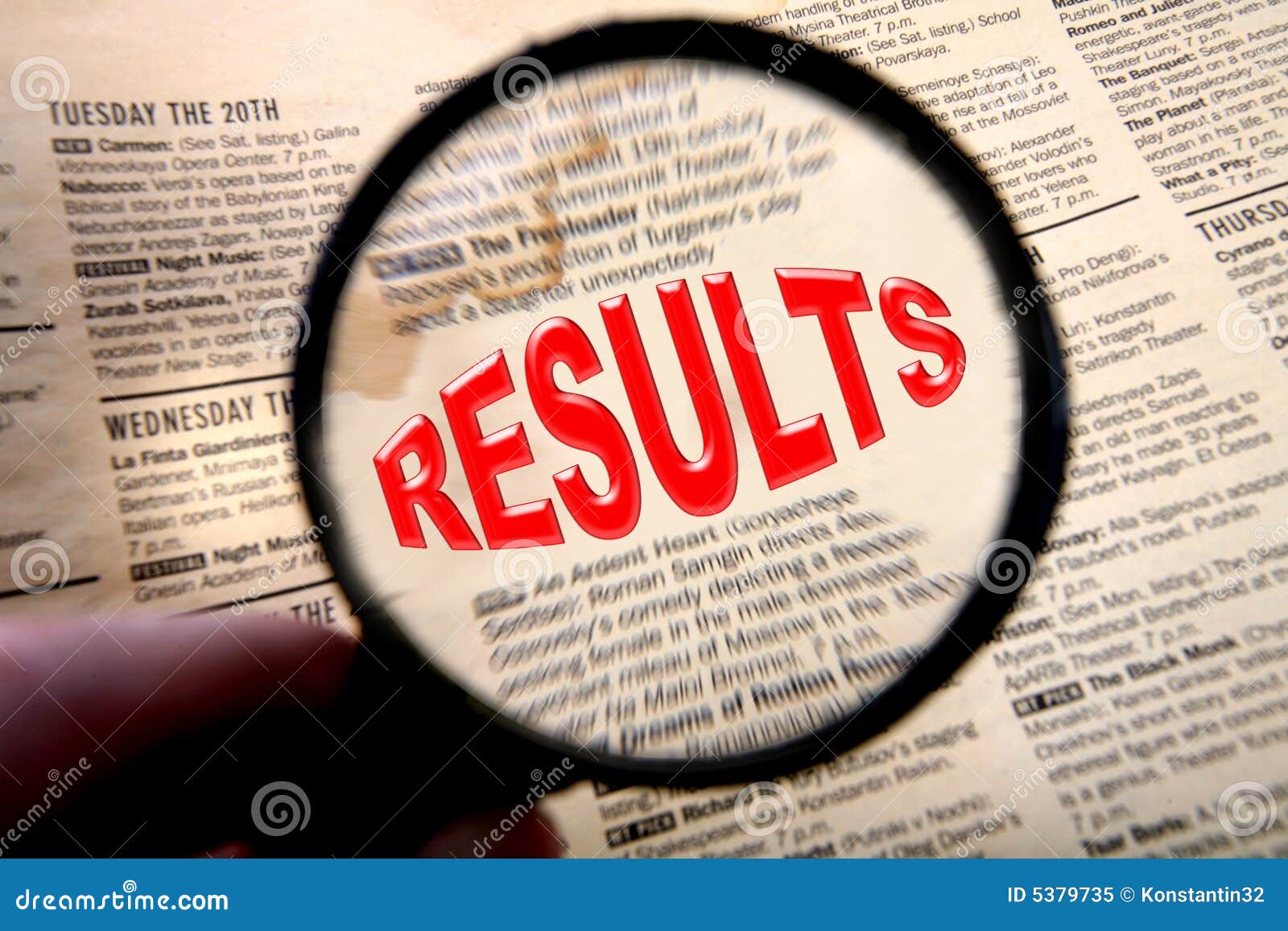 Texto con la lupa stock de ilustración. Ilustración de fondo - 5379735