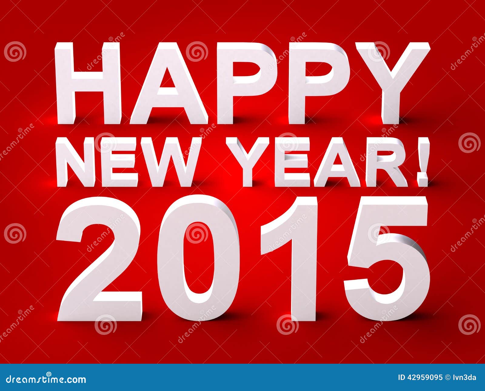 Texto 3d Do Ano Novo Feliz 2015 Ilustração Stock - Ilustração de sinal ...