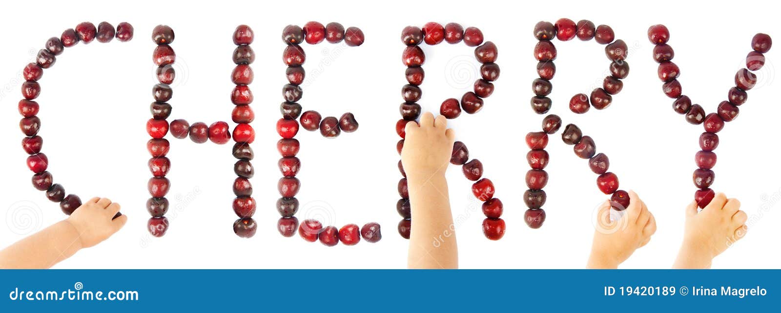 Texto da cereja imagem de stock. Imagem de letras, fresco - 19420189