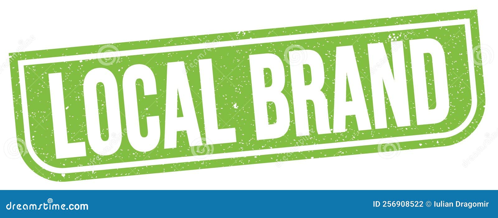 Texto Da Marca Local Escrito Em Sinal Verde Ilustração Stock ...