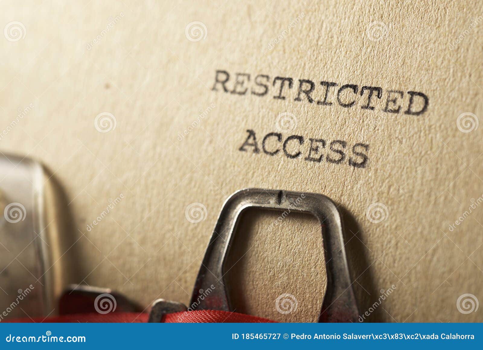 Texto De Acceso Restringido Imagen de archivo - Imagen de sentencia ...