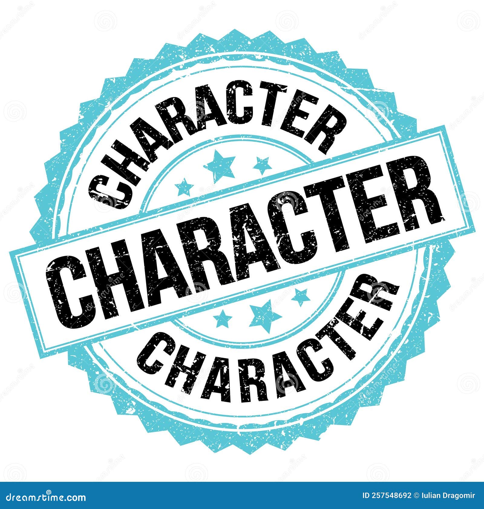 Texto De Caractere No Sinal De Carimbo Circular Preto-e-branco ...