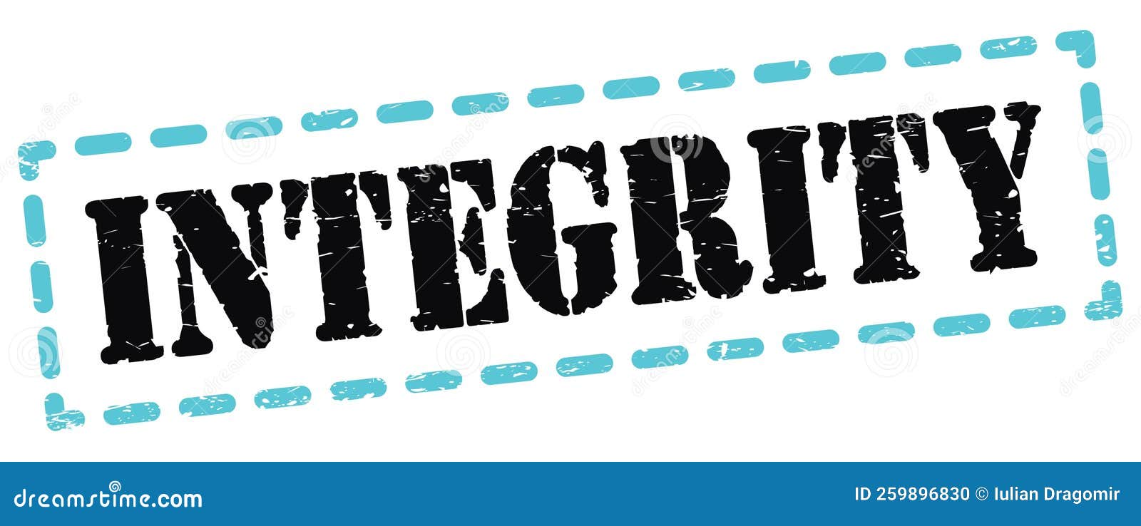 Texto De Integridade Escrito No Sinal De Carimbo Preto Ilustração Stock ...