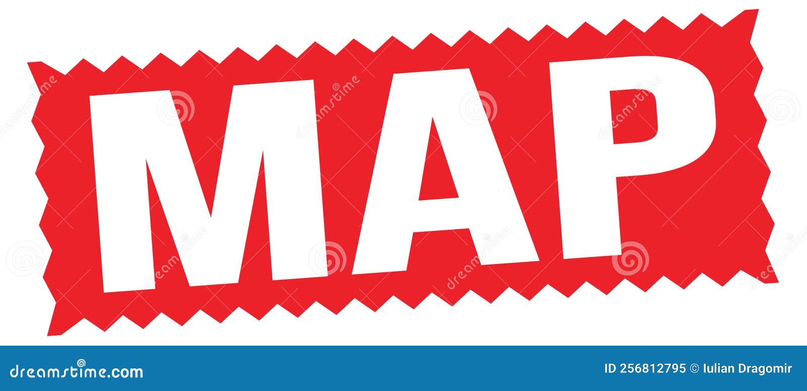 Texto De Mapa Escrito En El Signo De Marca Roja Stock de ilustración ...