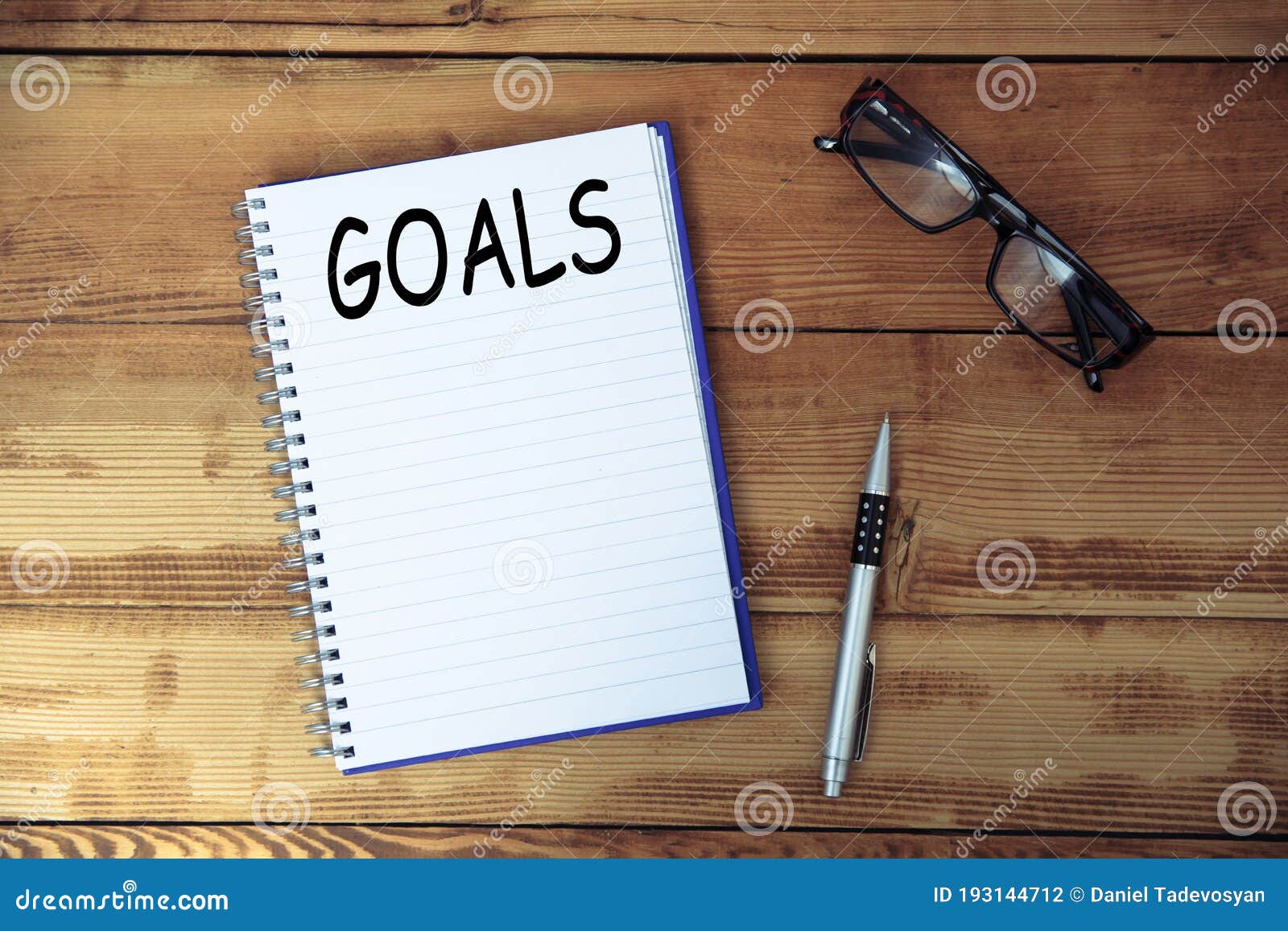 Texto De Objetivos En La Nota Foto de archivo - Imagen de libreta ...
