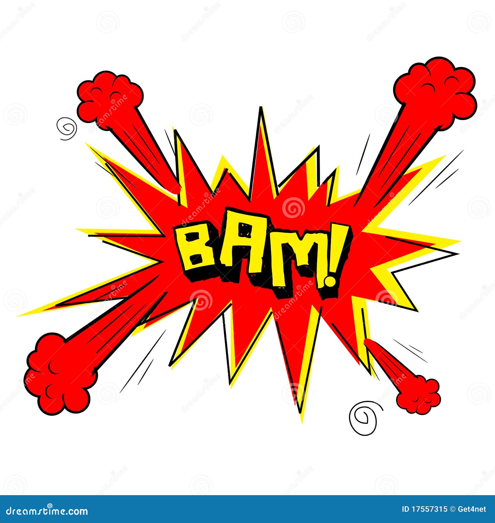 Texto del Bam stock de ilustración. Ilustración de estallido - 17557315