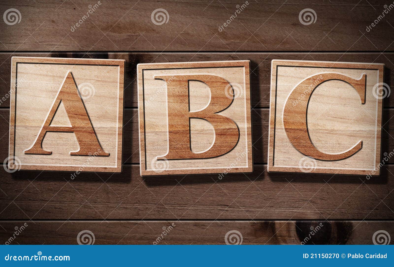 Texto Do ABC 3D Na Madeira. Foto de Stock - Imagem de bloco, conceito ...