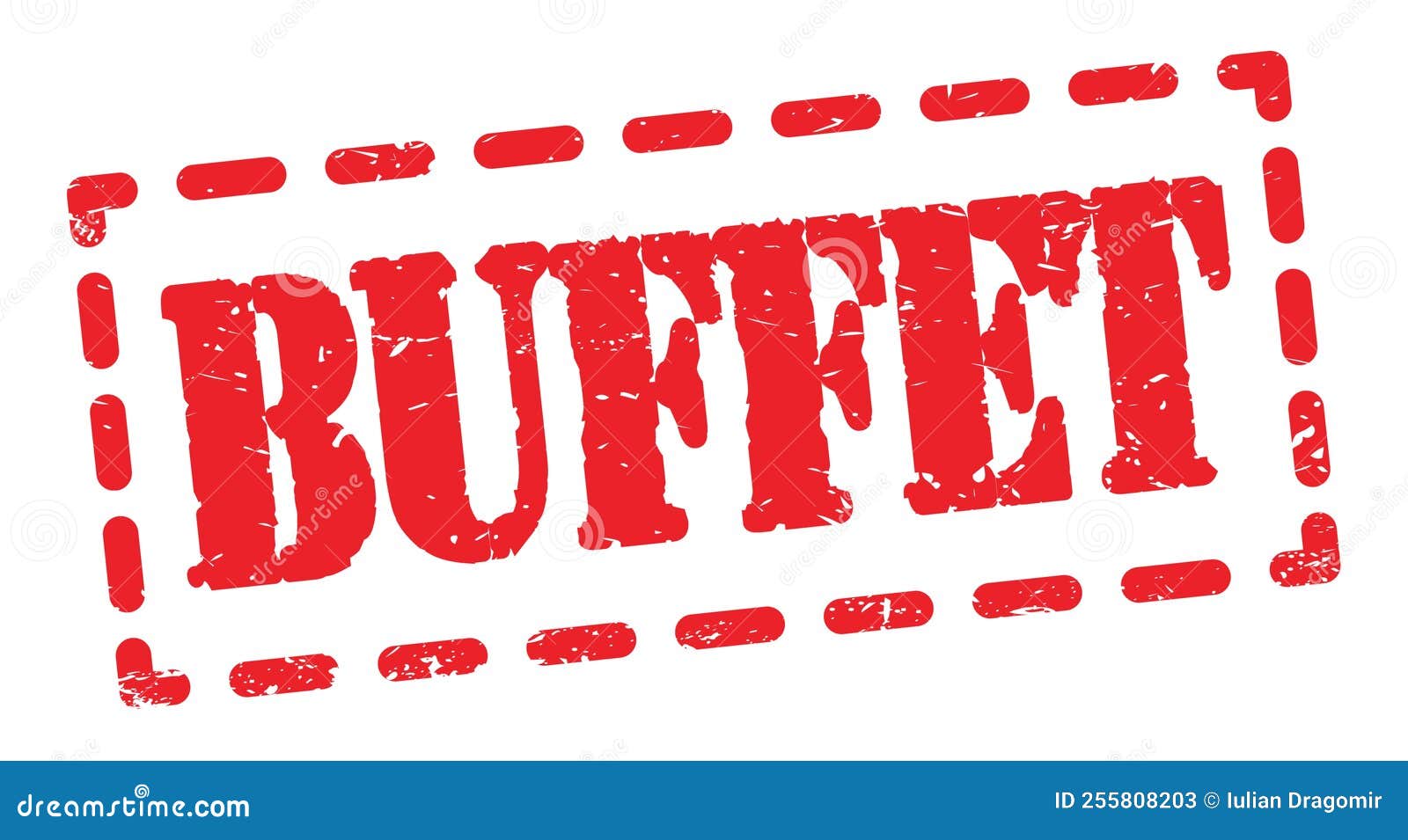 Texto Do Buffet Escrito Em Sinal Vermelho Ilustração Stock - Ilustração ...