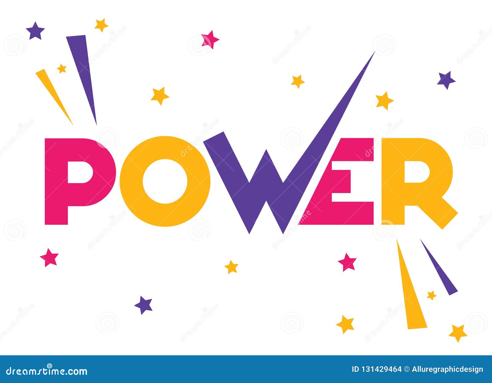 Texto Do Poder Com Estrelas Ilustração Stock - Ilustração de ...
