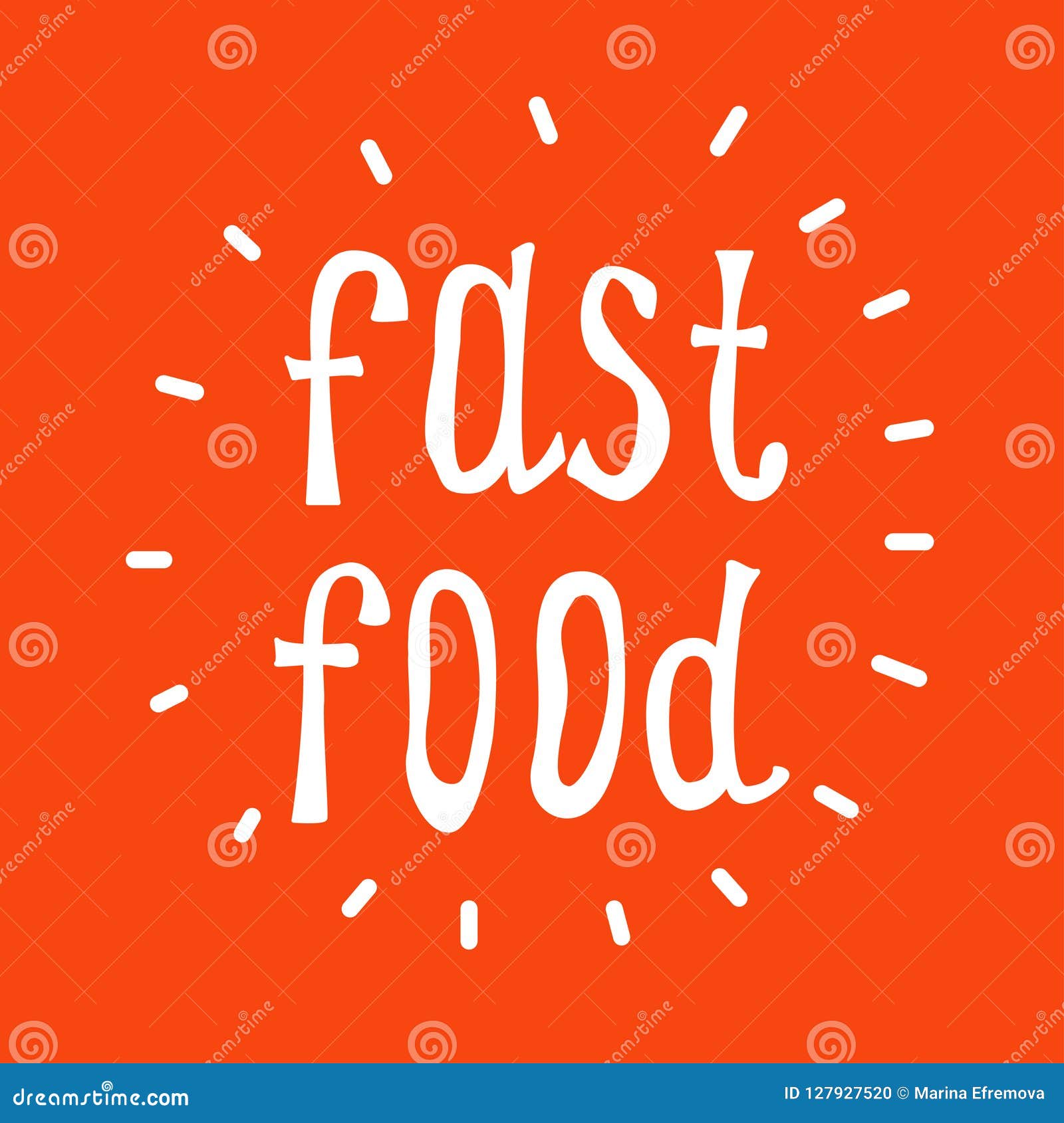 Texto Do Vetor Do Fast Food Ilustração do Vetor - Ilustração de ...
