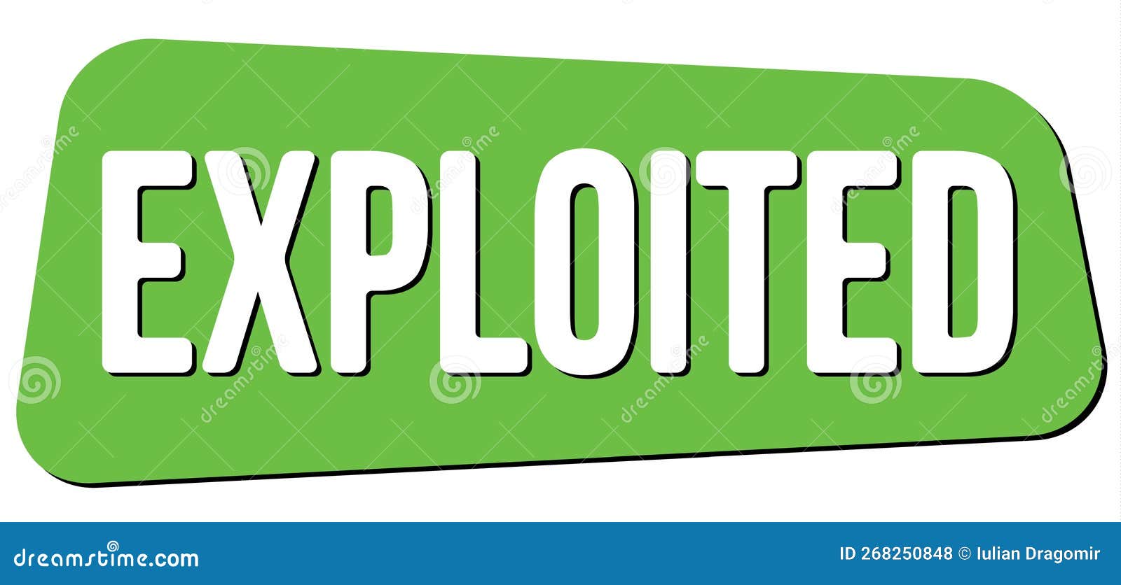 Texto Explotado En El Signo De Marca De Trapecio Verde Stock de ...