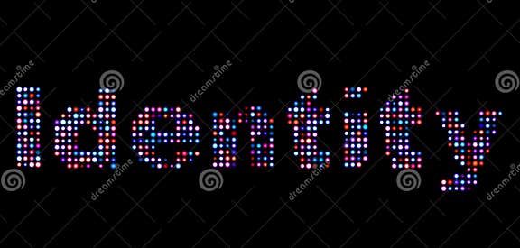 Texto led de identidade ilustração stock. Ilustração de digital - 170340532