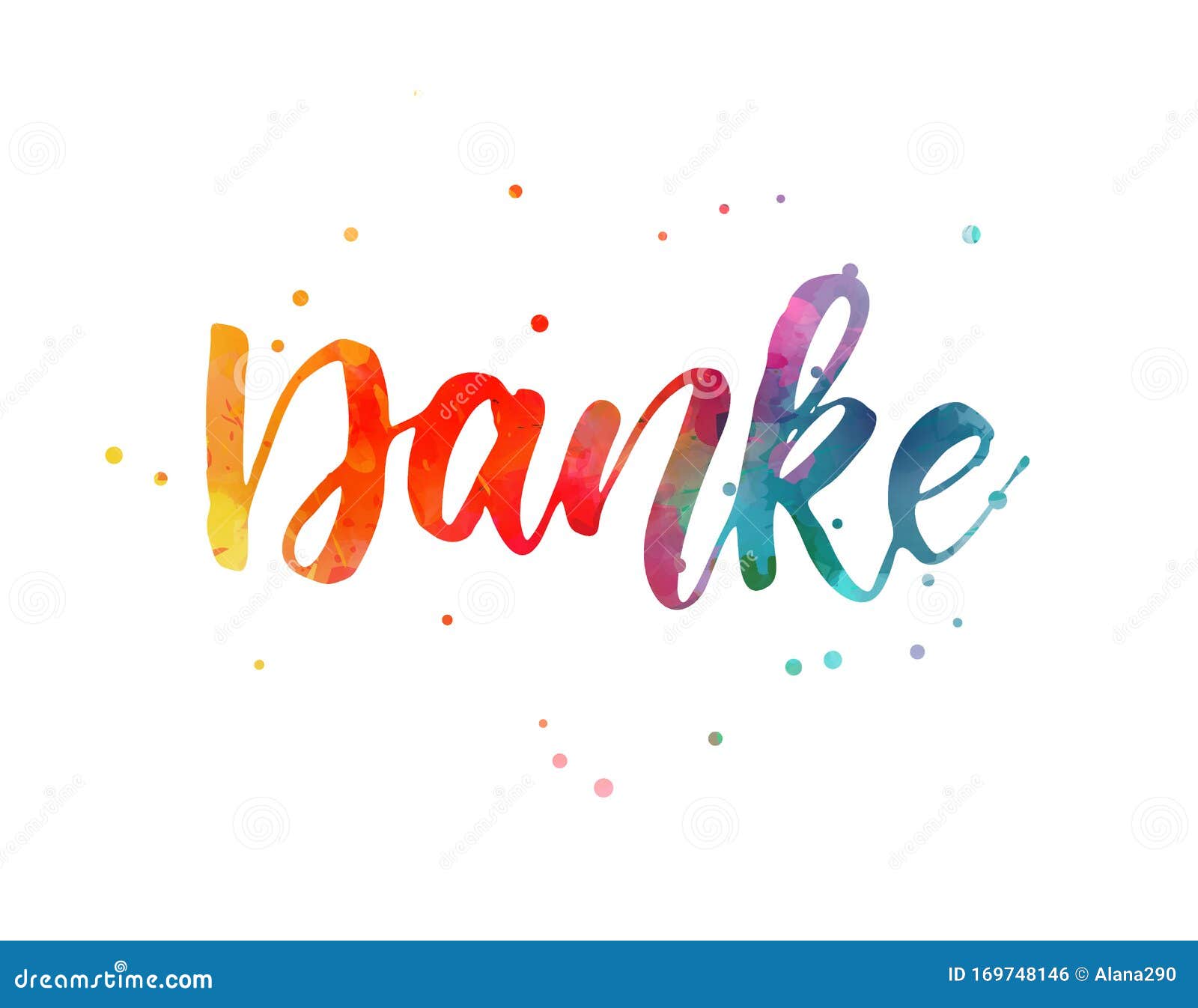 Texto Moderno De Letras Danke Ilustración Del Vector Ilustración De