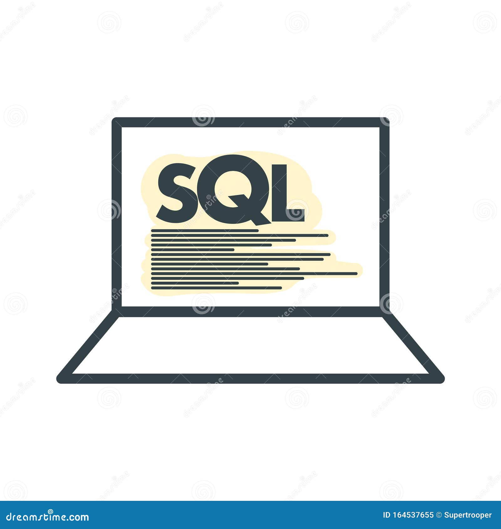 Texto SQL Estruturado Linguagem De Consulta Sigh Stroke Símbolo ...