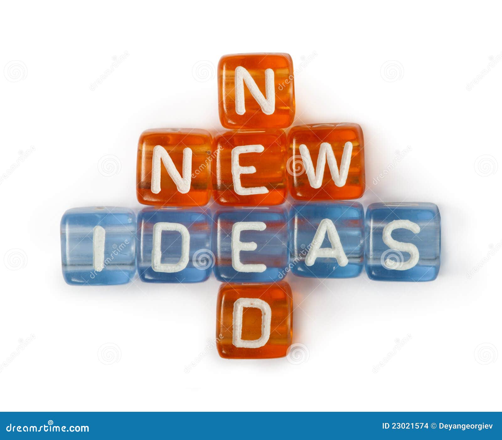 Texts Ideas, New and Need on Colorful Cubes Stock Photo - Image of ...