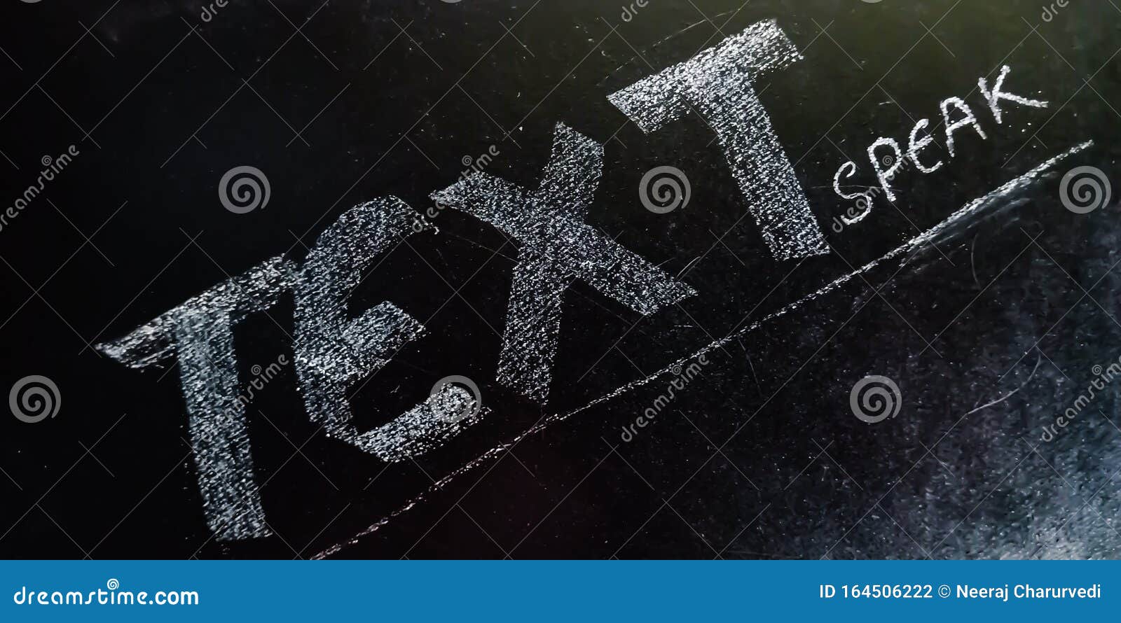 Textspeak Word Displayed on Chalkboard Concept Underlined Text Form ...