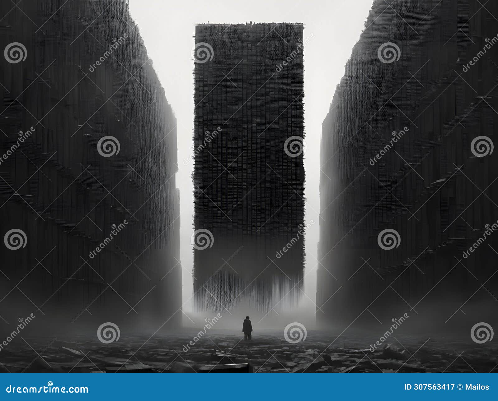 Textual Oppression. Dystopian Realms Bound by Censorship Walls. Stock ...